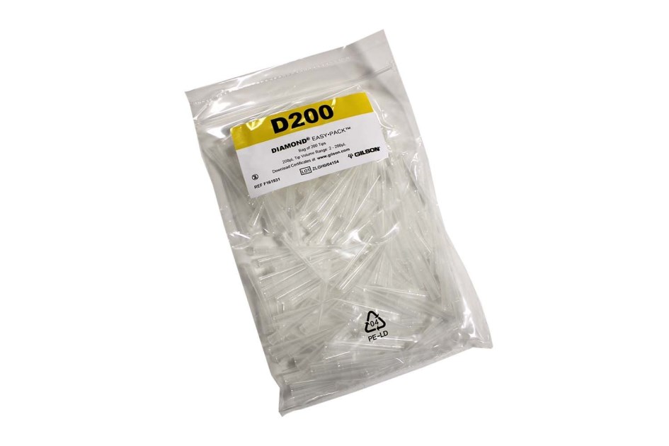 F161931 • Gilson® Pipetman® Diamond Pipette Tip, 2-200μl, 51mm, D200 ...