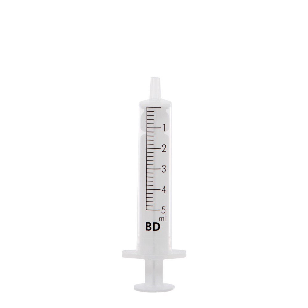 309050 • BD® Discardit™ II Syringe, 2-Piece, 5ml, PP & PE, Luer-Slip, Eccentric, with 0.2ml ...