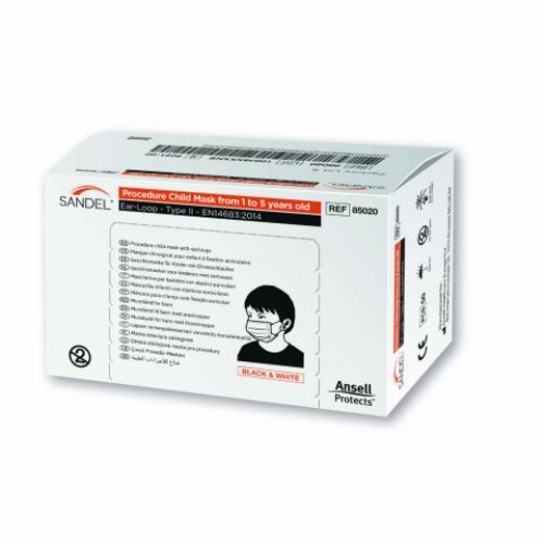85020 • Ansell® Sandel® Kindermasker, Type II, voor Kinderen van 1-5 ...