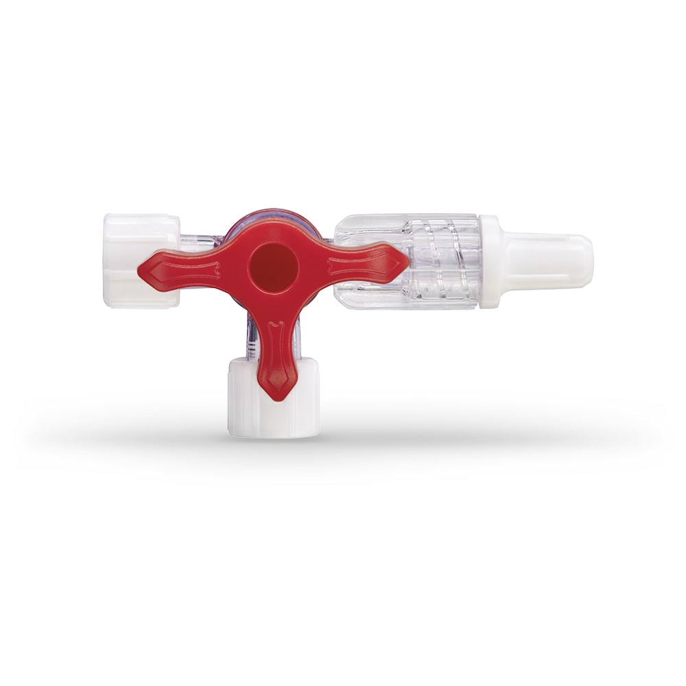 13505 • Fresenius Kabi® Polyway Pro™ 3-Way Stopcock, Luer-Lock, Red, STERILE • 200pcs