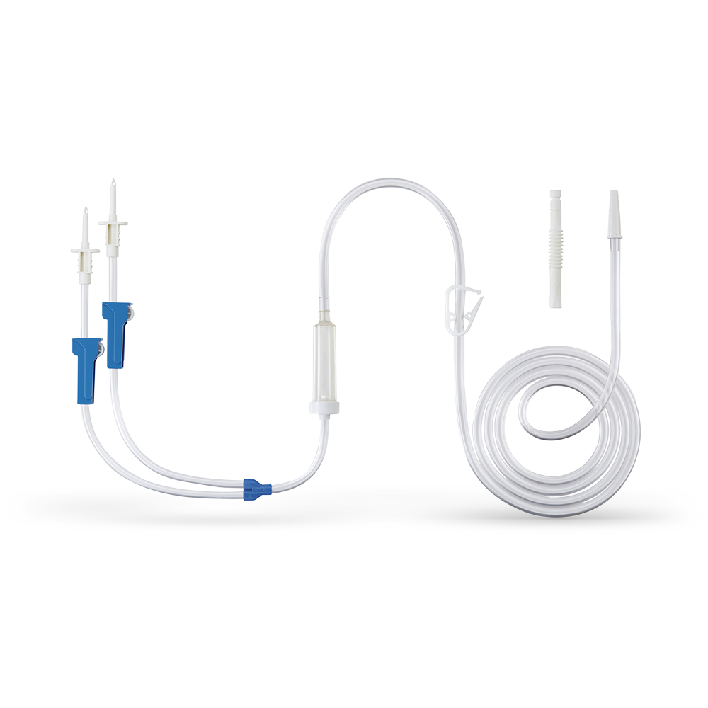 2890701 • Fresenius Kabi® Twin Transfer Set 9 D, 250cm (98"), with 2 ...